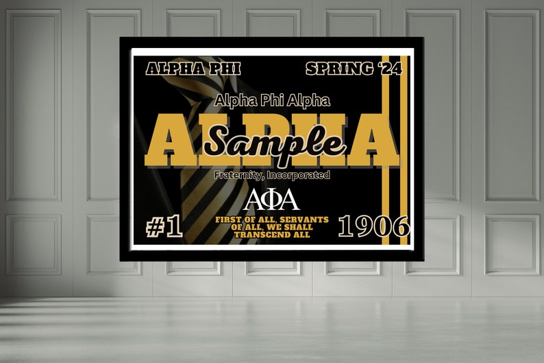 Beautiful Personalized Alpha Phi Alpha Digital Downloadable Poster , Black Greek, Sorority Gifts ...