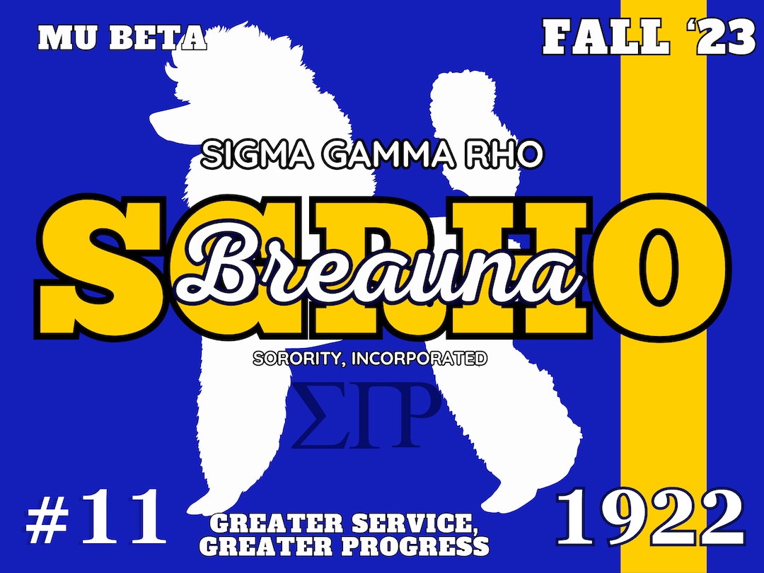 Large Beautiful Personalized Sigma Gamma Rho Inspired Wall Art Poster ...