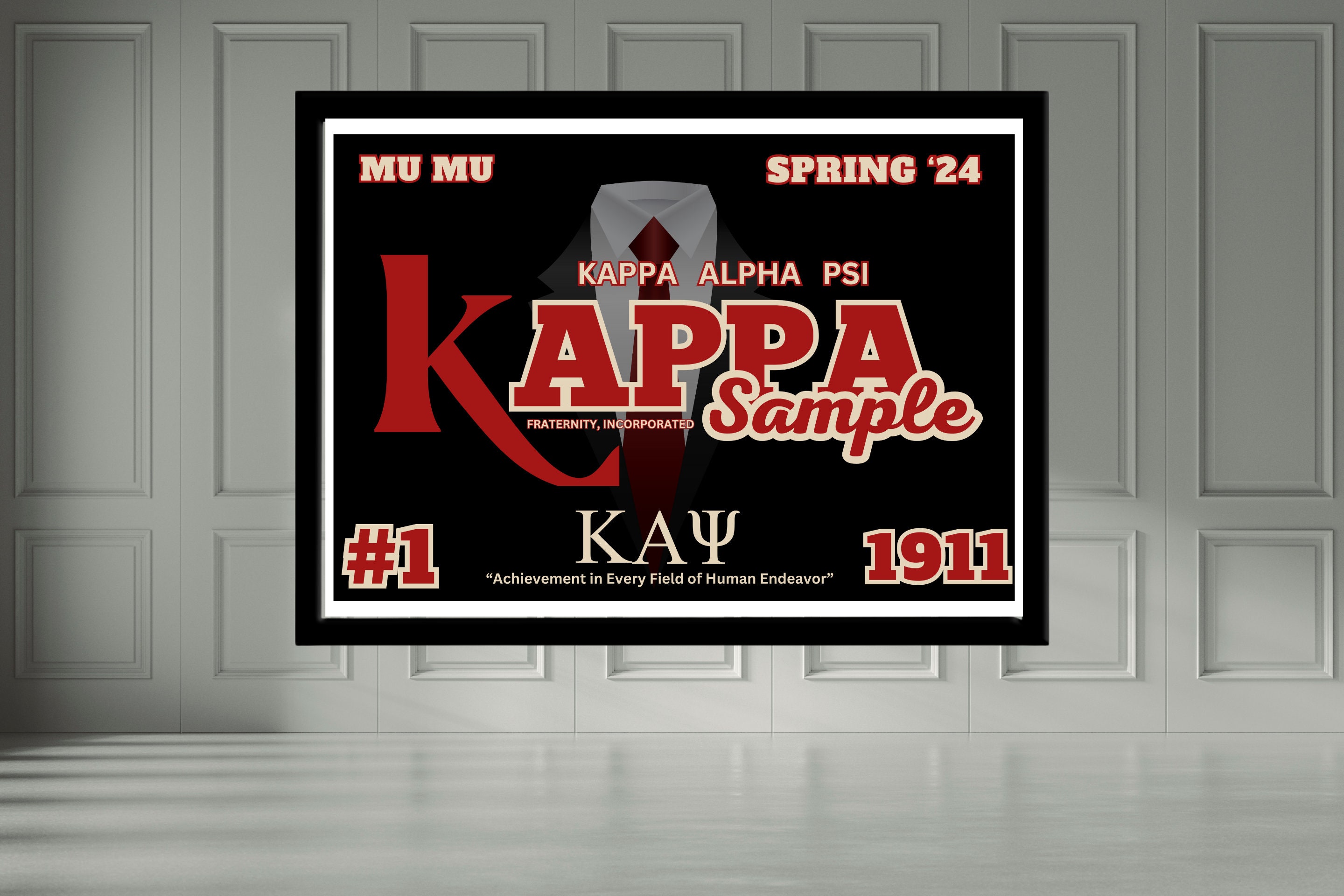 Beautiful Personalized Kappa Alpha Psi Digital Downloadable Poster ...