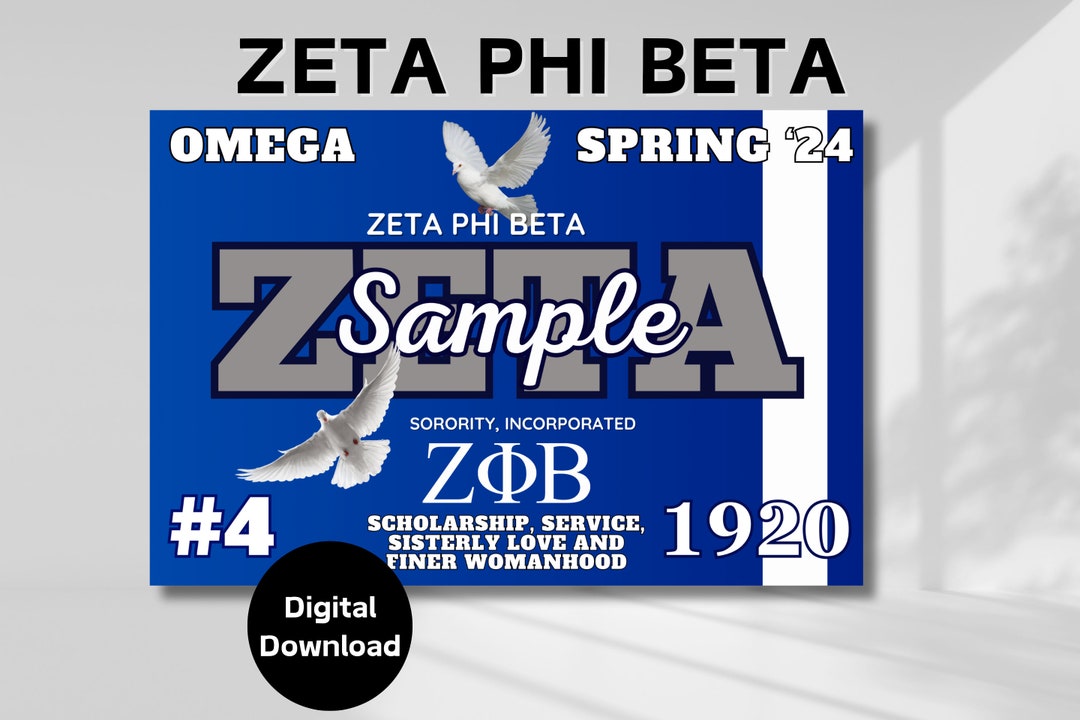 Beautiful Personalized Zeta Phi Beta Digital Downloadable Poster ...