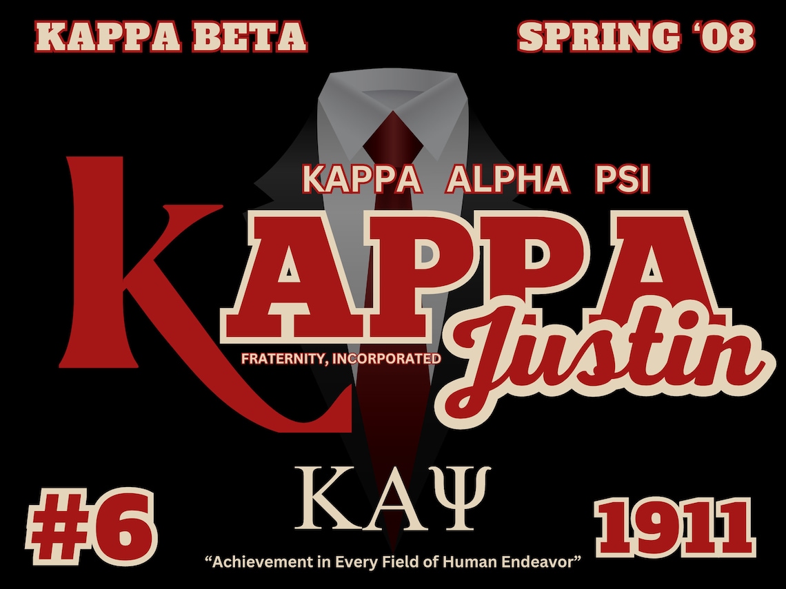 Large Beautiful Personalized Kappa Alpha Psi Inspired Poster, Black Greek, Kappa, Fraternity ...