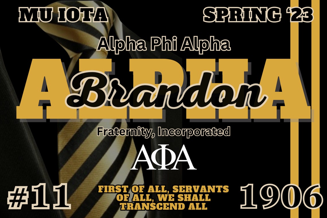 Large Beautiful Personalized Alpha Phi Alpha Inspired Wall Art Poster ...