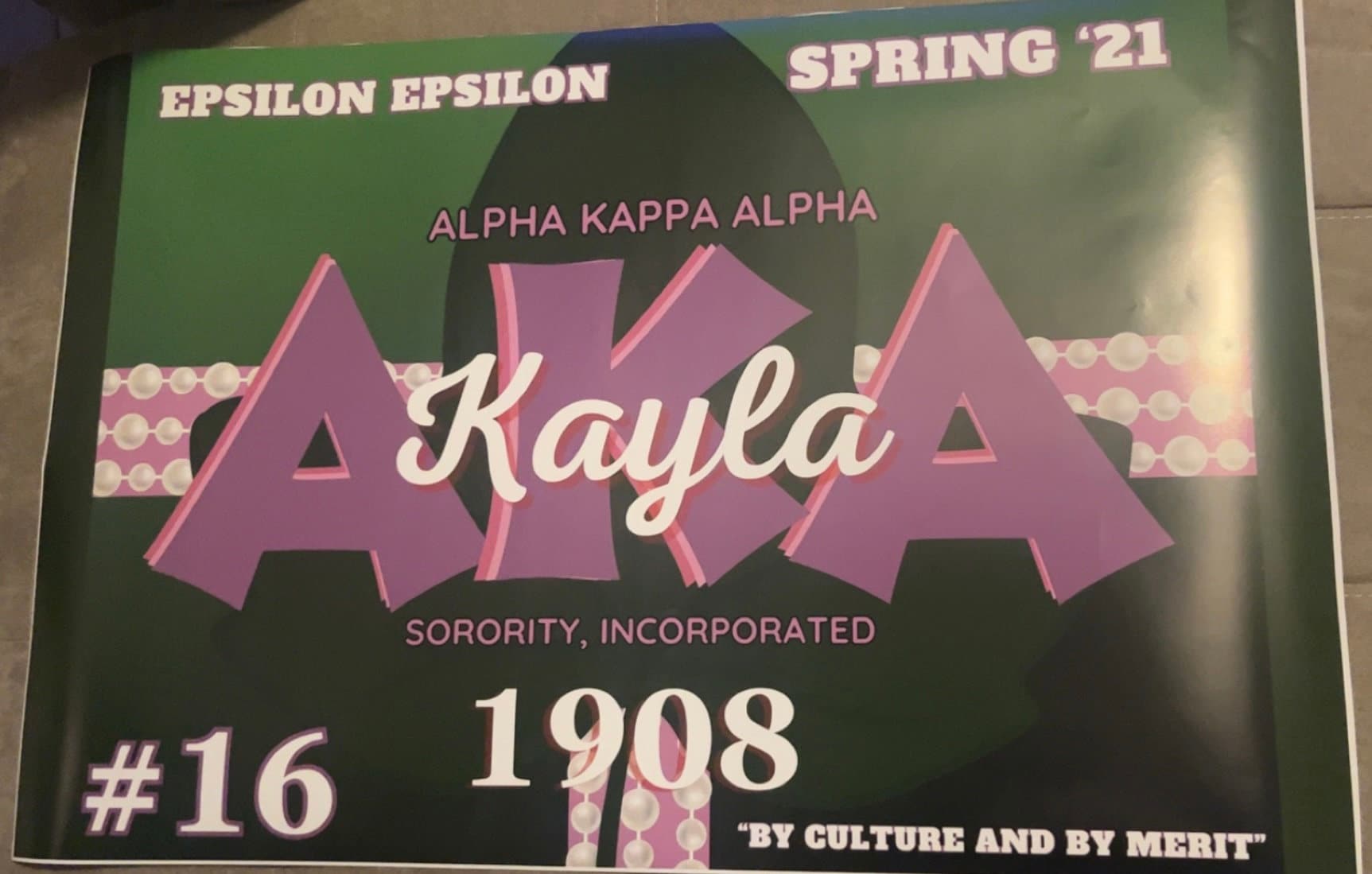Large Personalized Alpha Kappa Alpha Inspired Wall Art Poster, Black ...