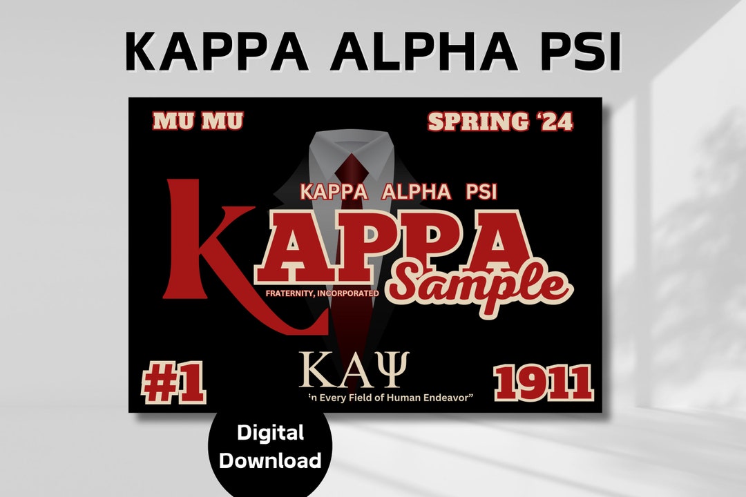 Beautiful Personalized Kappa Alpha Psi Digital Downloadable Poster ...