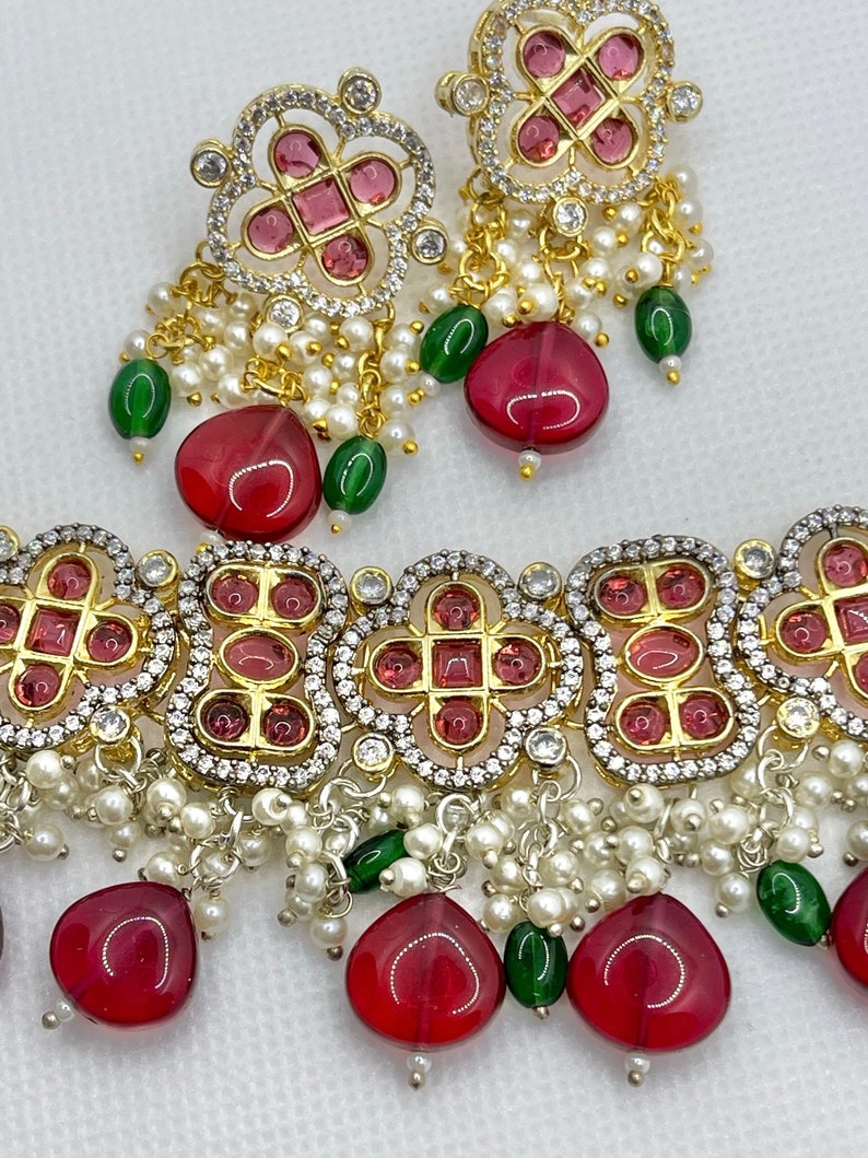 Sabyasachi Inspired Victorian Finish Choker Set With Kundan, American ...