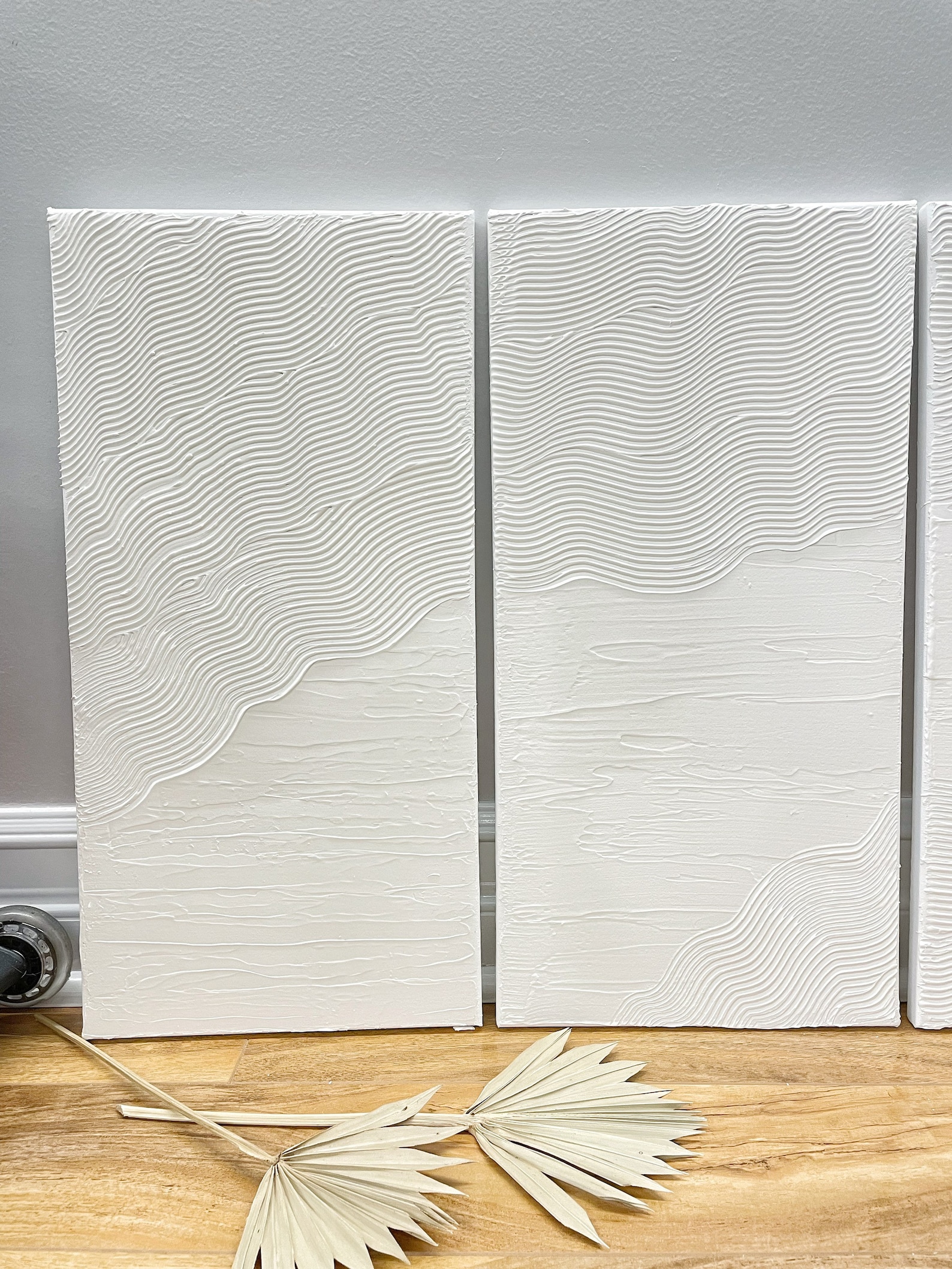 WAVES Set of 4 Textured Plaster Wall Art Minimalist Art - Etsy