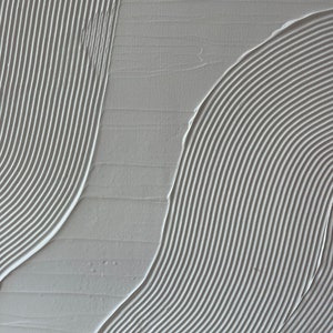 RIPPLE Large Textured Plaster Wall Art Minimalist Art White Textured Wall Art Bohemian MCM - Etsy