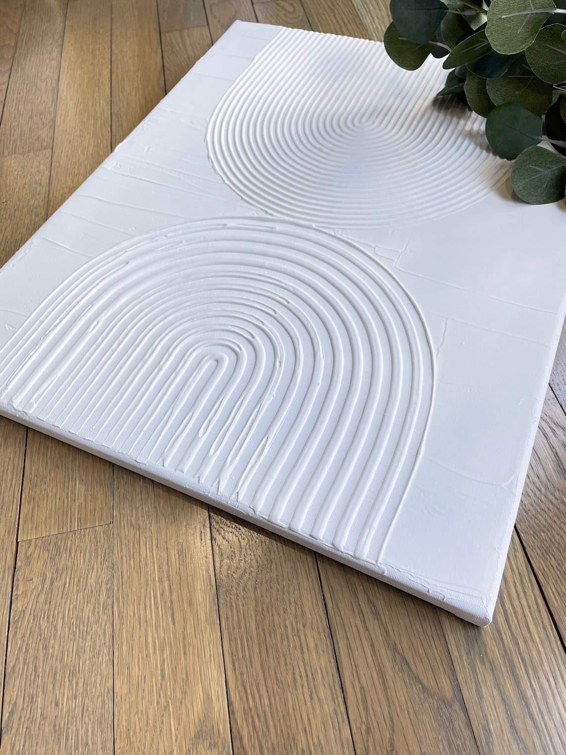 HALF MOON Large Textured Plaster Wall Art Minimalist Art - Etsy