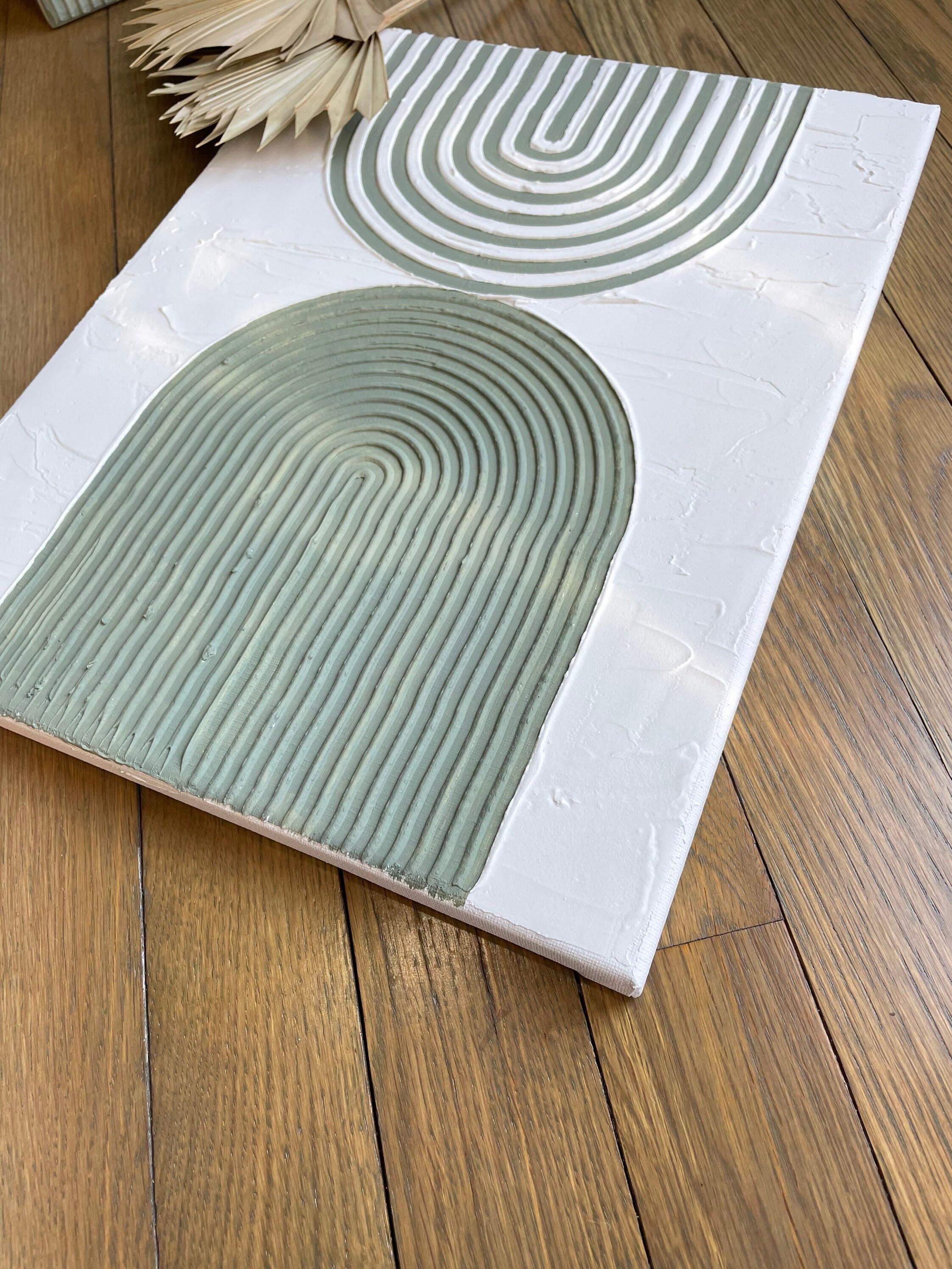 HALF MOON Textured Plaster Wall Art Minimalist Art White - Etsy