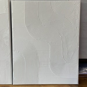 RIPPLE Large Textured Plaster Wall Art Minimalist Art White Textured Wall Art Bohemian MCM - Etsy