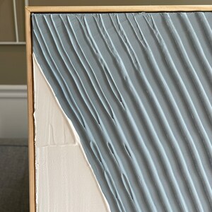 WAVY COLLECTION 30x40 Textured Plaster Wall Art Minimalist Art White ...