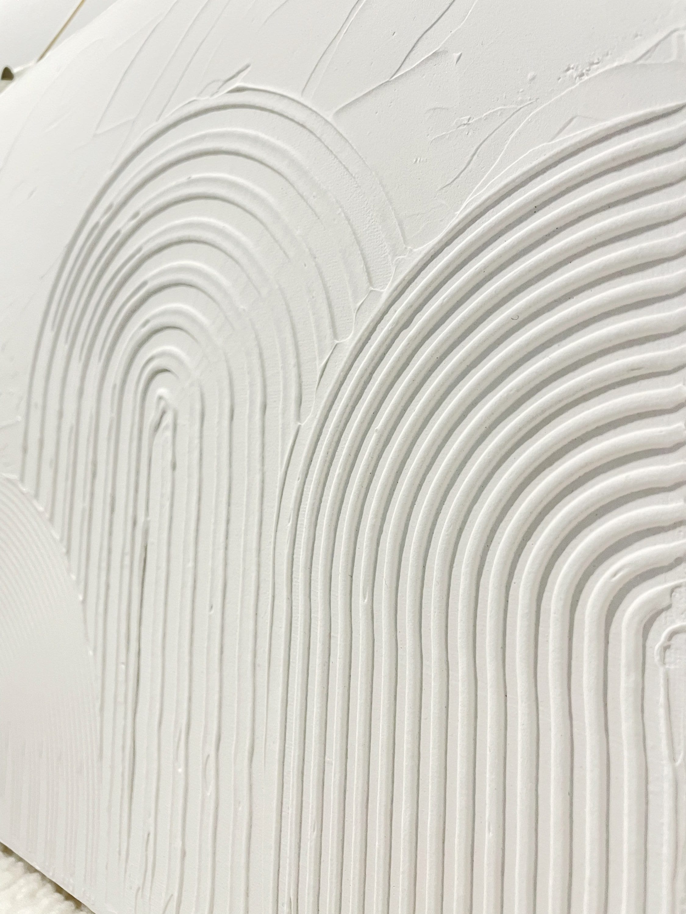 SET OF 2 Textured Plaster Wall Art Minimalist Art White - Etsy