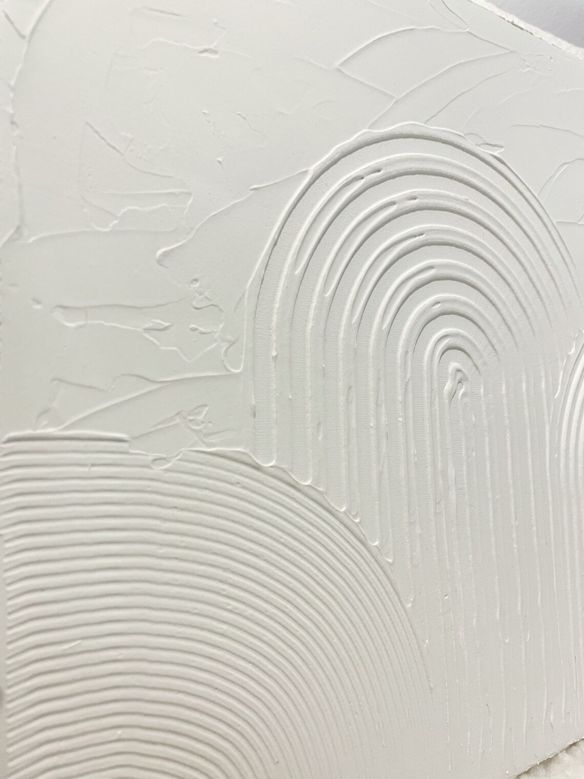 Textured Plaster Wall Art Minimalist Art White Textured | Etsy