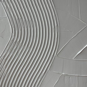 WAVY COLLECTION 30x40 Textured Plaster Wall Art Minimalist Art White ...
