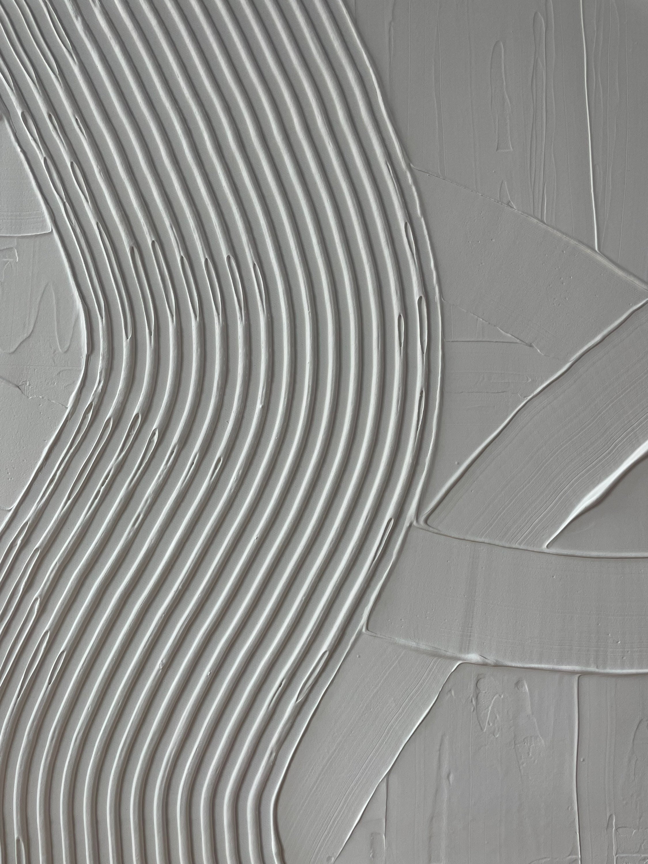 WAVY COLLECTION 30”x40” | Textured Plaster Wall Art | Minimalist Art ...