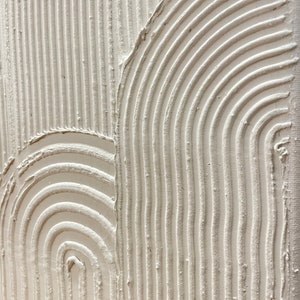 ARCHES DUO 11x14 Textured Plaster Wall Art Minimalist Art White ...