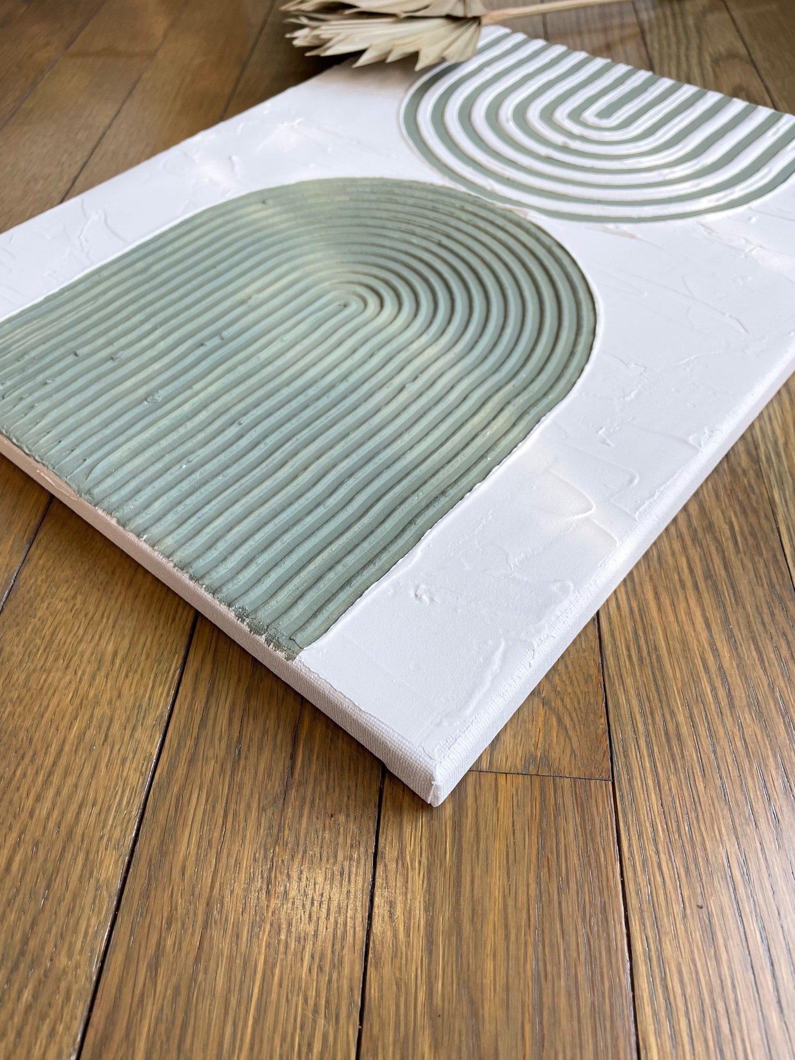 HALF MOON DUO Textured Plaster Wall Art Minimalist Art - Etsy