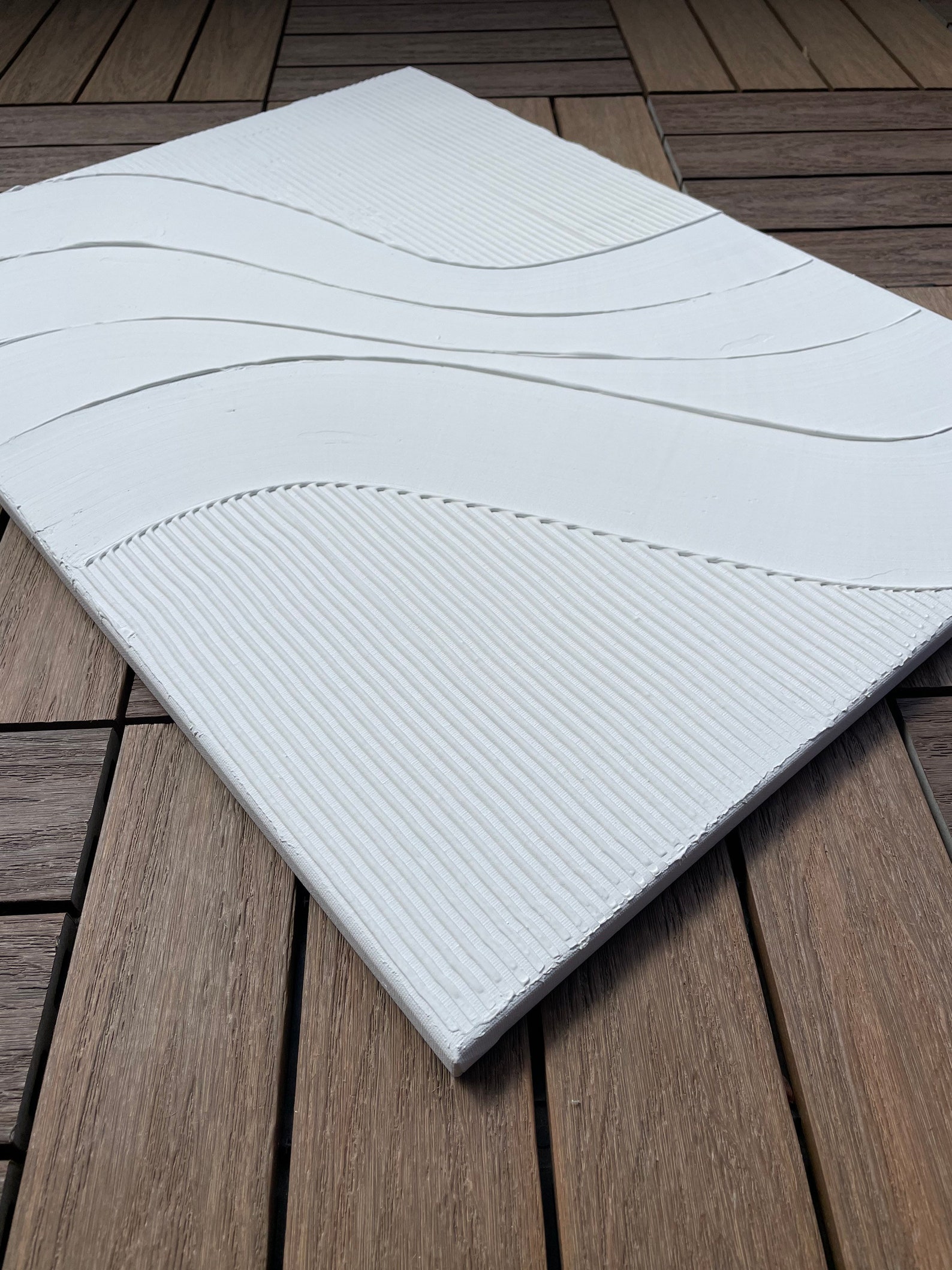 WAVY DUO Extra Large Textured Plaster Wall Art - Etsy