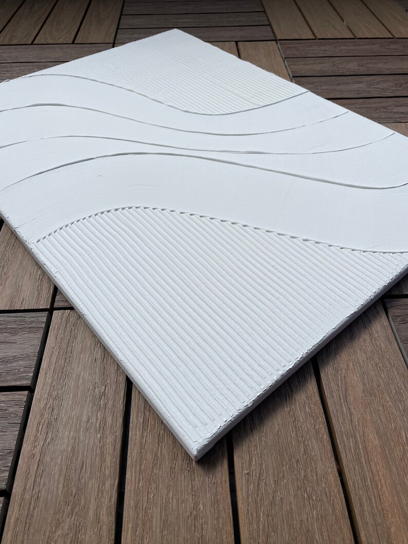 WAVY DUO Extra Large Textured Plaster Wall Art - Etsy