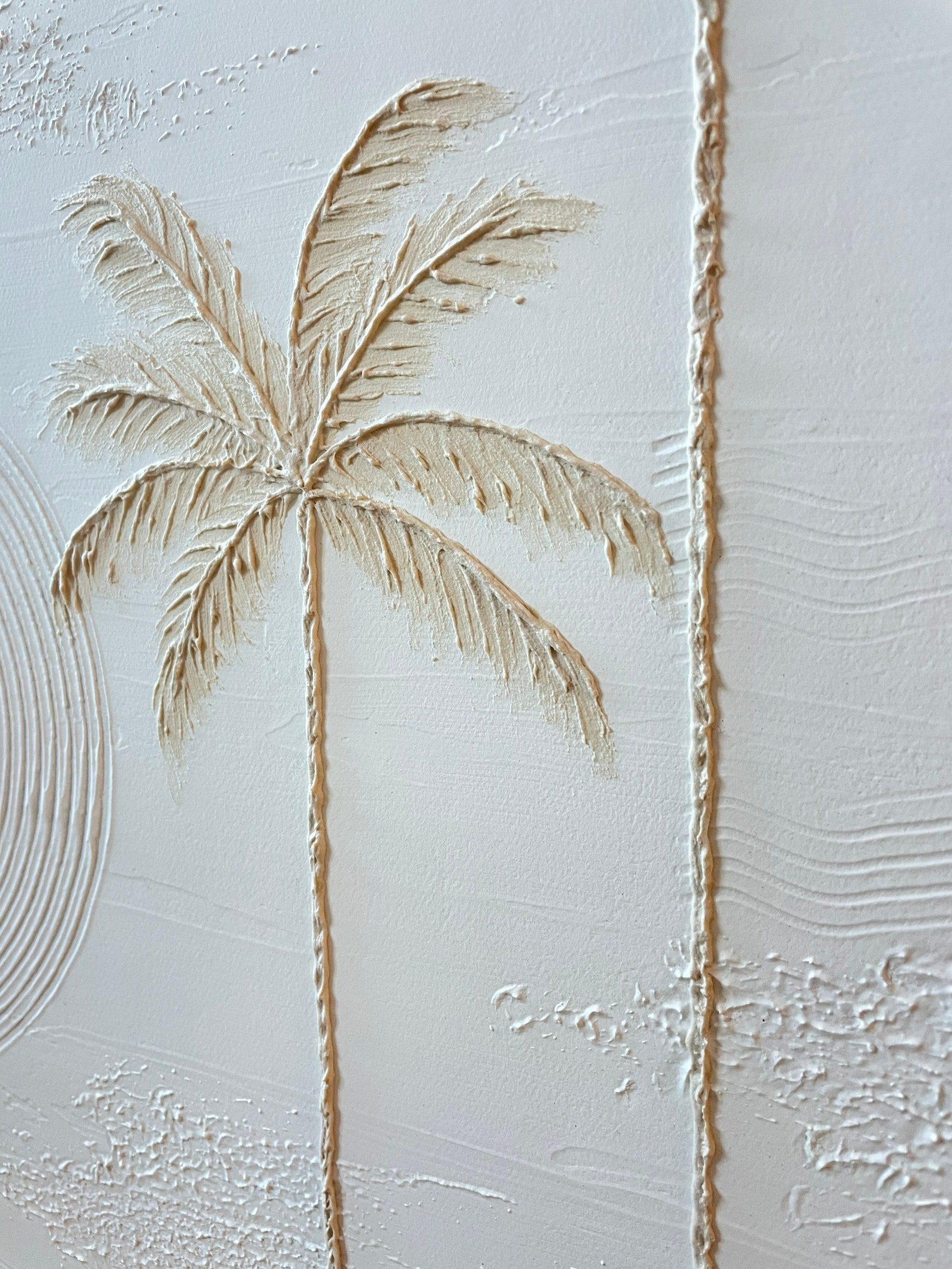 PALMS Xx-large Set of 2 Textured Plaster Wall Art - Etsy