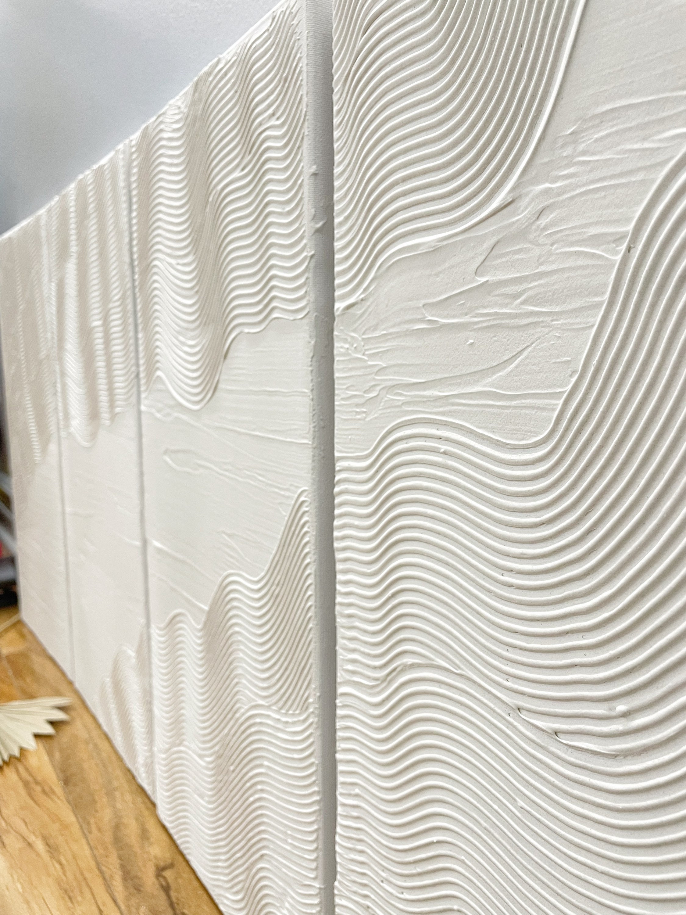 WAVES Set of 4 Textured Plaster Wall Art Minimalist Art - Etsy