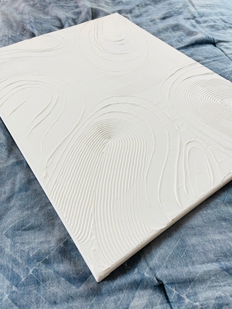 WAVY TRIO Extra Large Textured Plaster Wall Art - Etsy