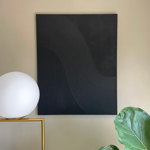 WAVY TRIO Extra Large Textured Plaster Wall Art - Etsy