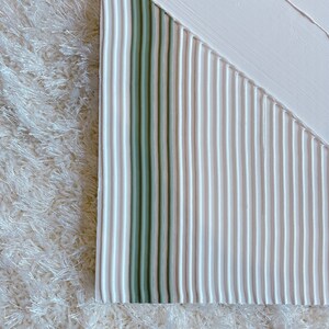 LINEAR 20x20 Textured Plaster Wall Art Minimalist Art White Textured ...