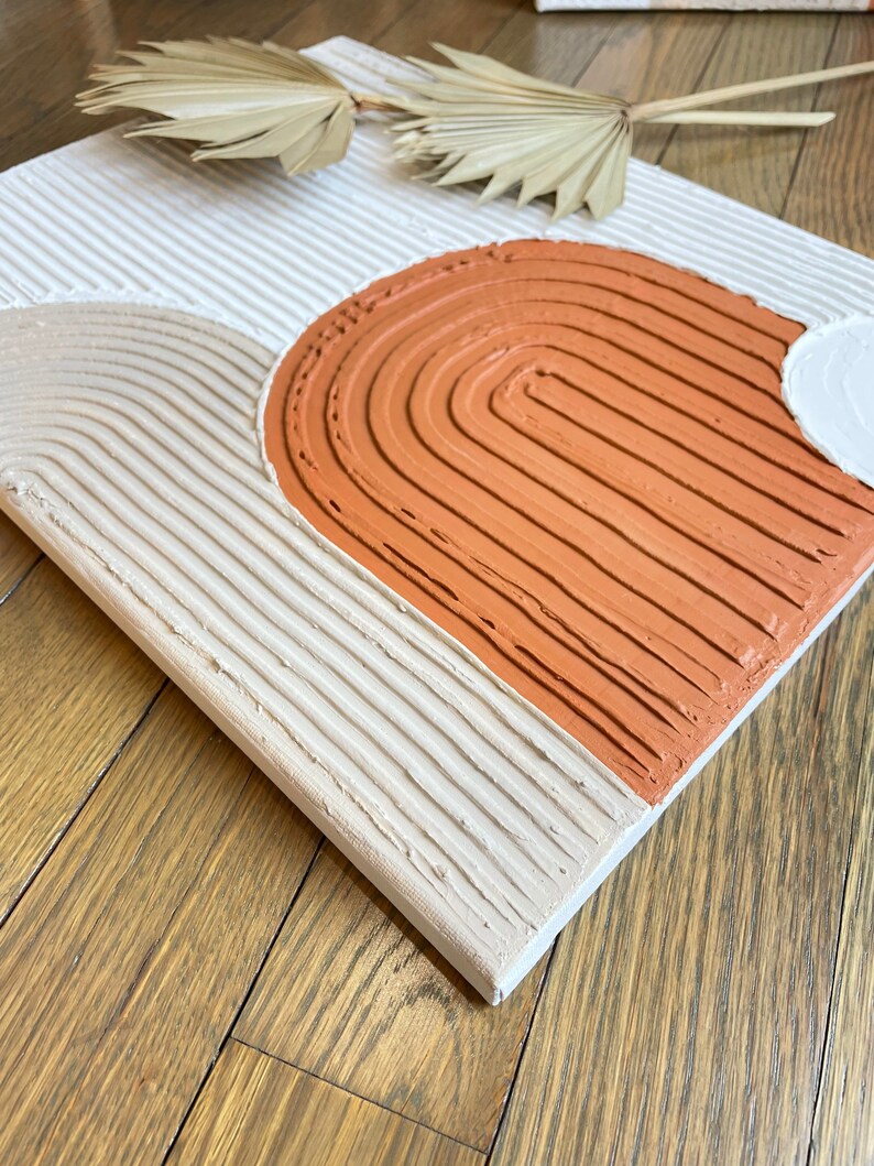 ARCHES DUO 11x14 Textured Plaster Wall Art Minimalist - Etsy