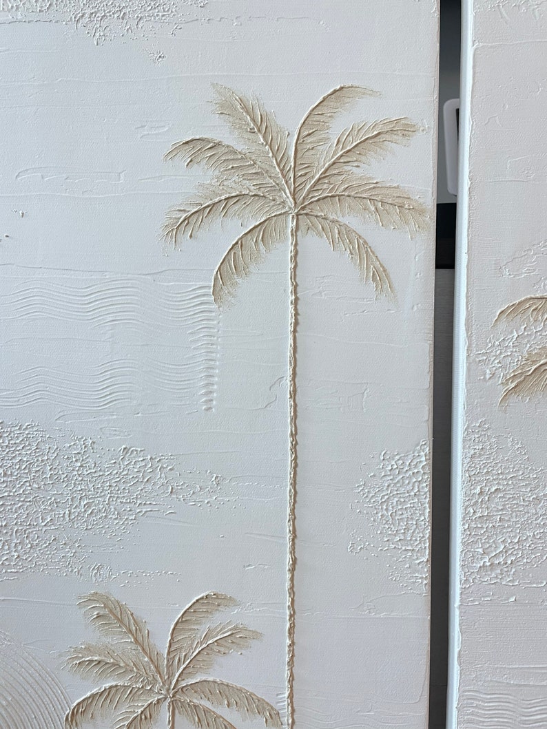 PALMS Xx-large Set of 2 Textured Plaster Wall Art - Etsy