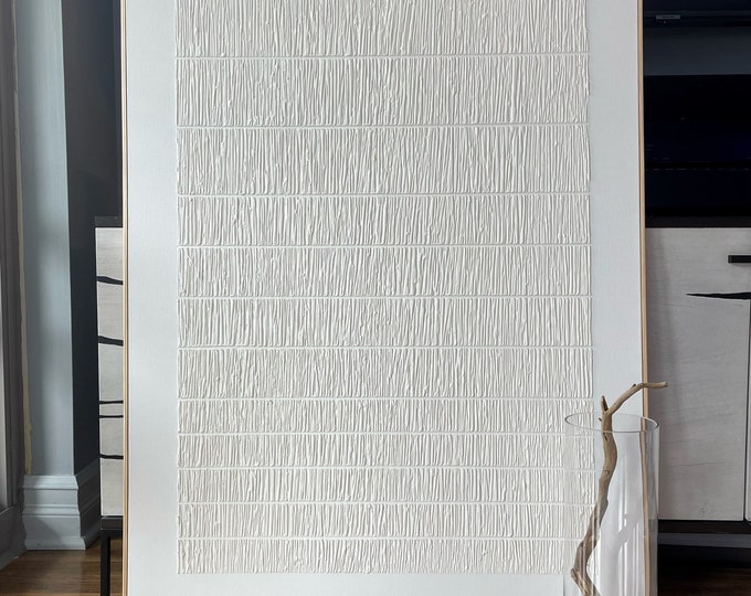 BETWEEN the LINES Collection 30”x40” |textured Plaster Wall Art ...