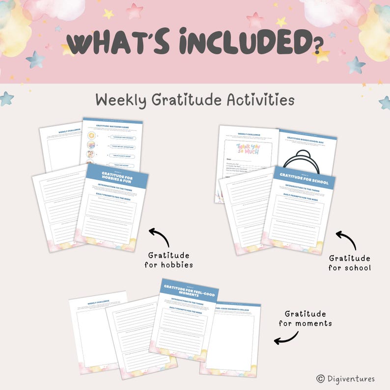 Kids Gratitude Journal | Weekly Gratitude Journal | Mindfulness Journal ...