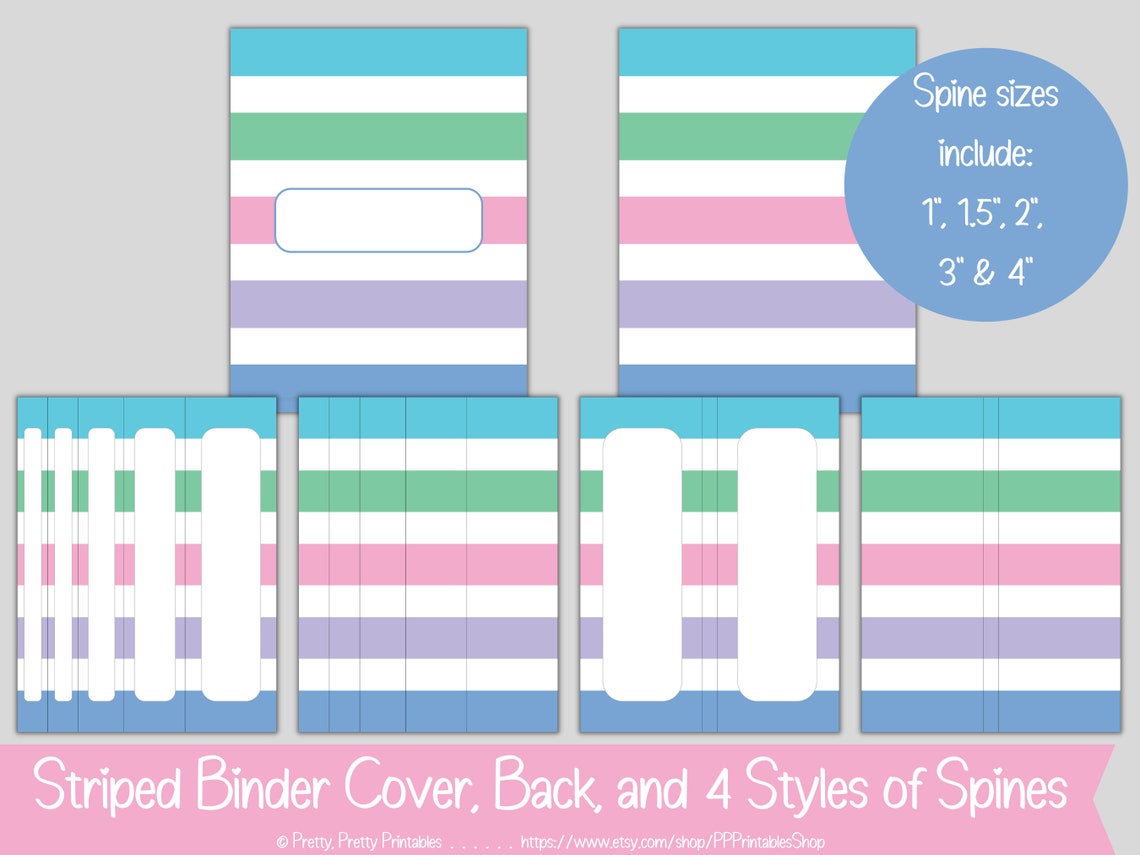 Binder Covers Backs Spines and Inside Cover Pages - Etsy