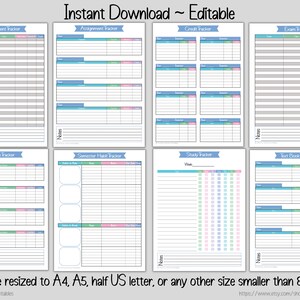 2022-2023 Student Planner Pack Printable & Editable - Etsy