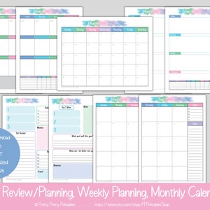 Undated Student Planner Pack - Printable & Editable - Annual-monthly ...
