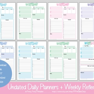 Undated Student Planner Pack - Printable & Editable - Annual-monthly ...