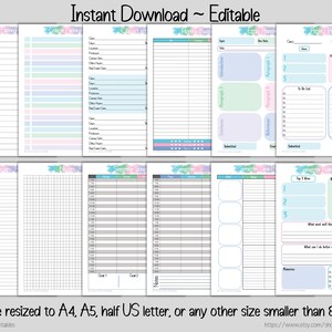 Undated Student Planner Pack - Printable & Editable - Annual-monthly ...