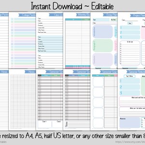 2022-2023 Student Planner Pack Printable & Editable - Etsy
