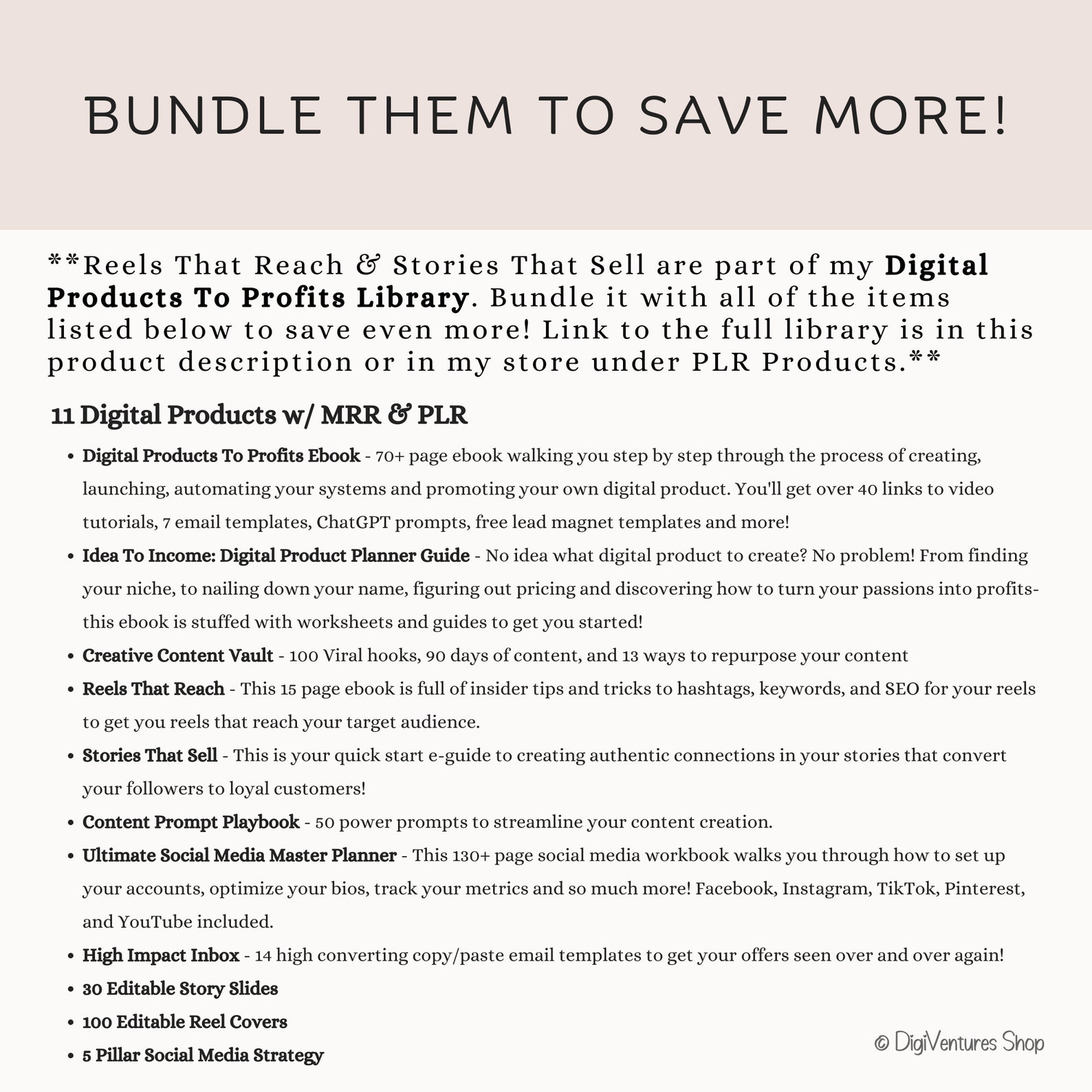 Instagram Growth Bundle MRR & PLR Guide | Reels That Reach | Stories ...