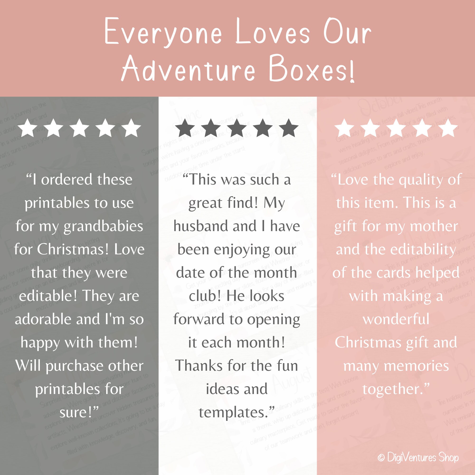 Monthly Date Night Cards | Adventure Box | 12 Months of Dates ...