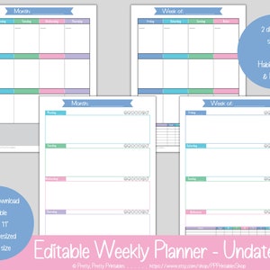 2022-2023 Student Planner Pack Printable & Editable - Etsy