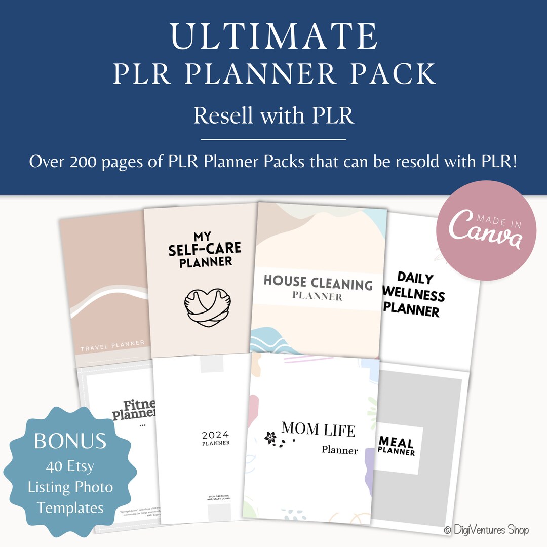 Ultimate PLR Planner Pack DFY Digital Products & Templates Canva ...