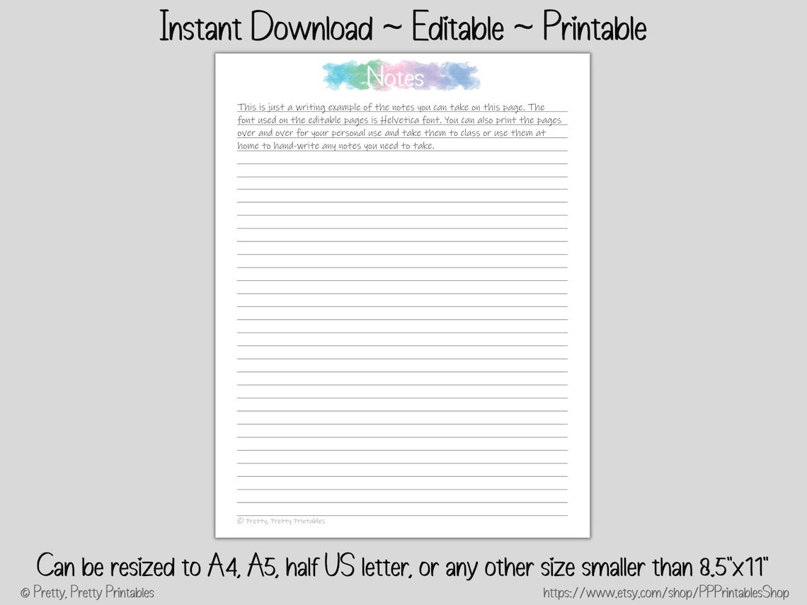 Student Add-on Planner Pack - Printable & Editable - Goal + Habit ...