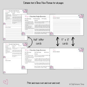 Recipe Cards | Recipe Card Templates | Printable & Editable | Recipe ...