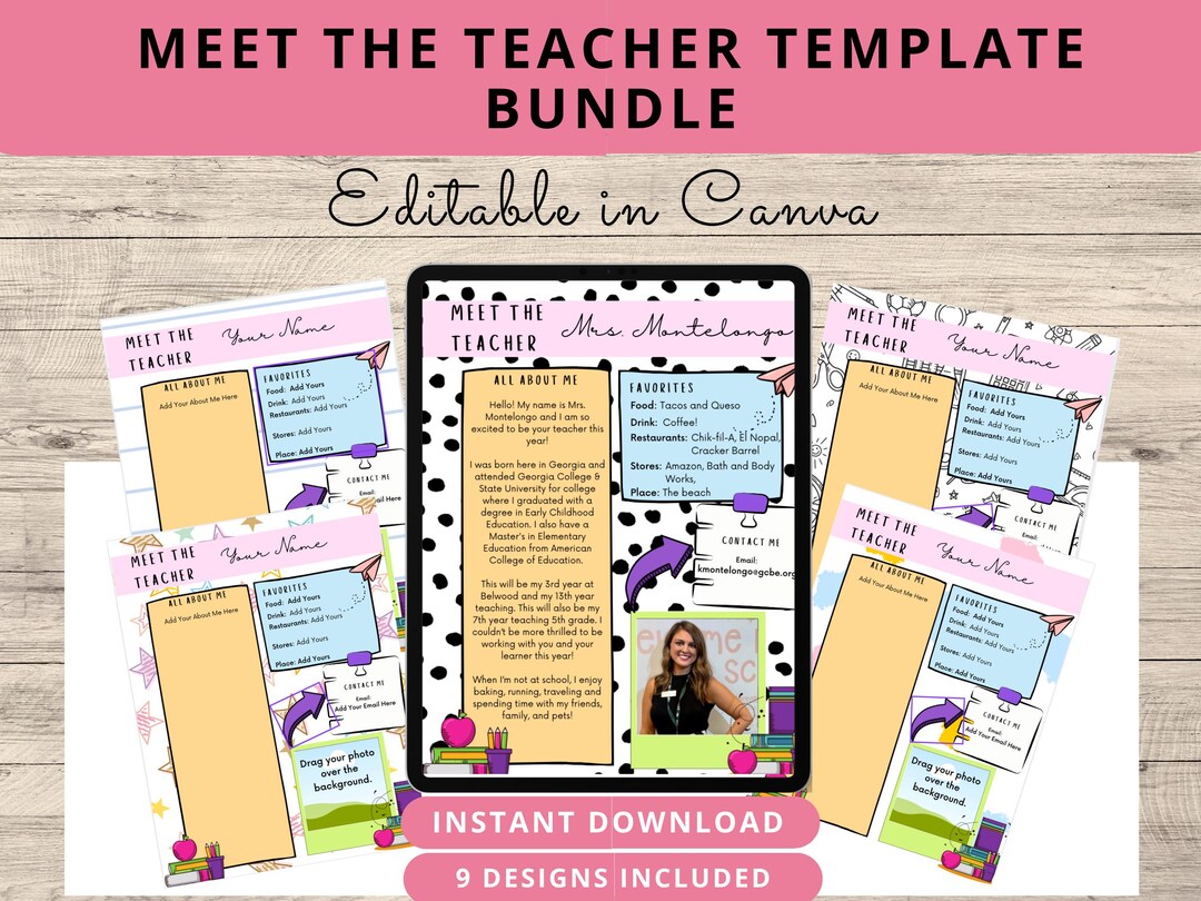Meet the Teacher Template Bundle | 9 Editable Designs | Back to School ...
