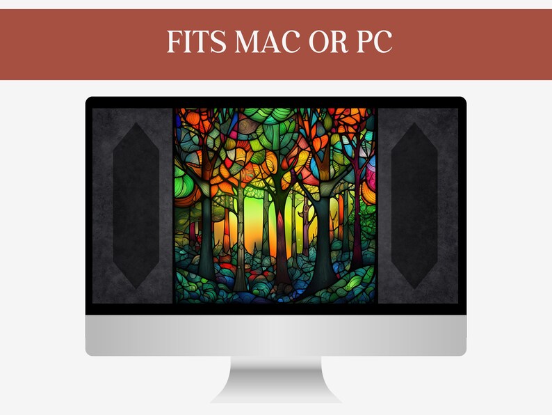 Stained Glass Desktop Wallpaper Computer Background Bundle of 5 for Mac ...