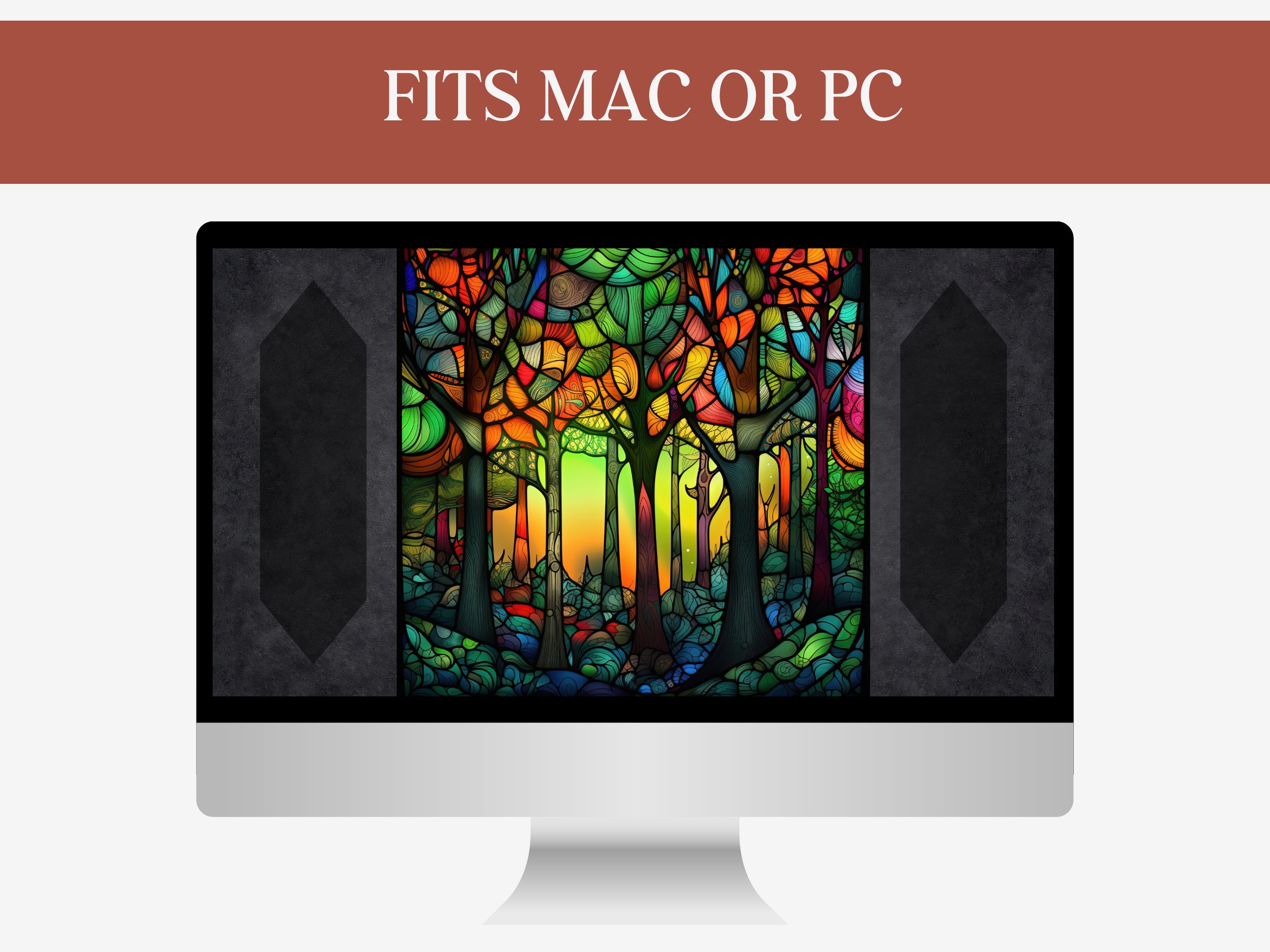 Stained Glass Desktop Wallpaper Computer Background Bundle of 5 for Mac ...