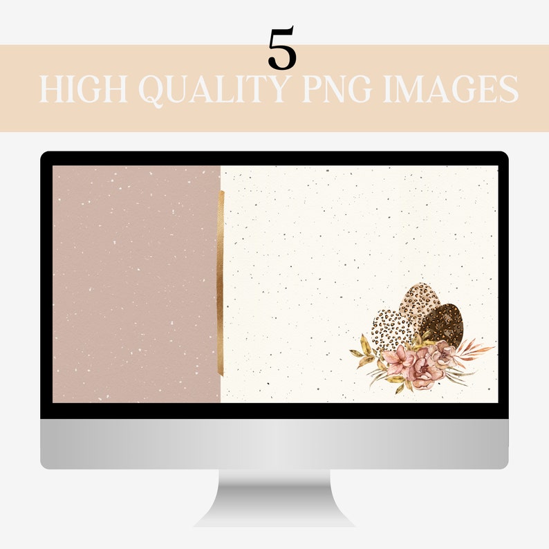 Easter Spring Leopard Print Desktop Background Wallpaper Bundle Plus 12 ...