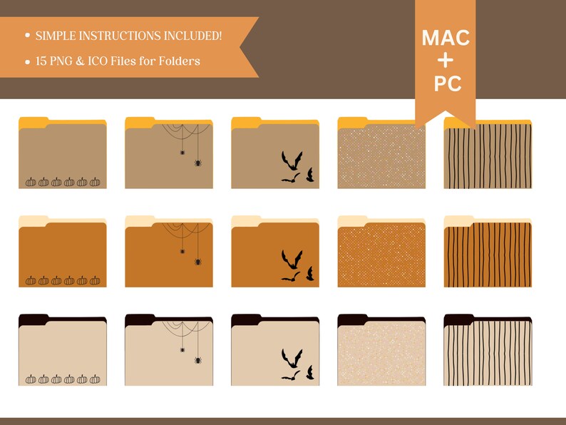 Halloween Wallpaper Desktop Folder Icons Fall Background PC Wallpaper ...