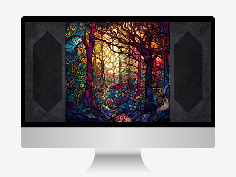 Stained Glass Desktop Wallpaper Computer Background Bundle of 5 for Mac ...